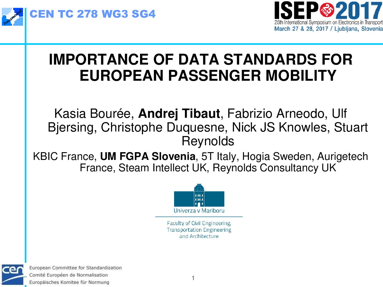 Presentations – Transmodel